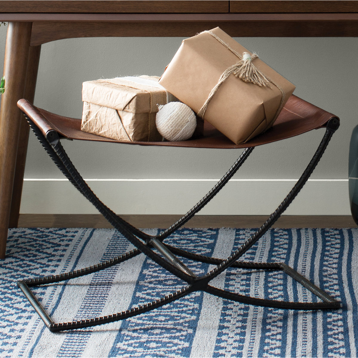 Wrought Studio Sharpton Leather Sled Stool & Reviews - Wayfair Canada