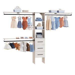 ClosetMaid SuiteSymphony Closet System Kit with 3 Drawers and Top ...