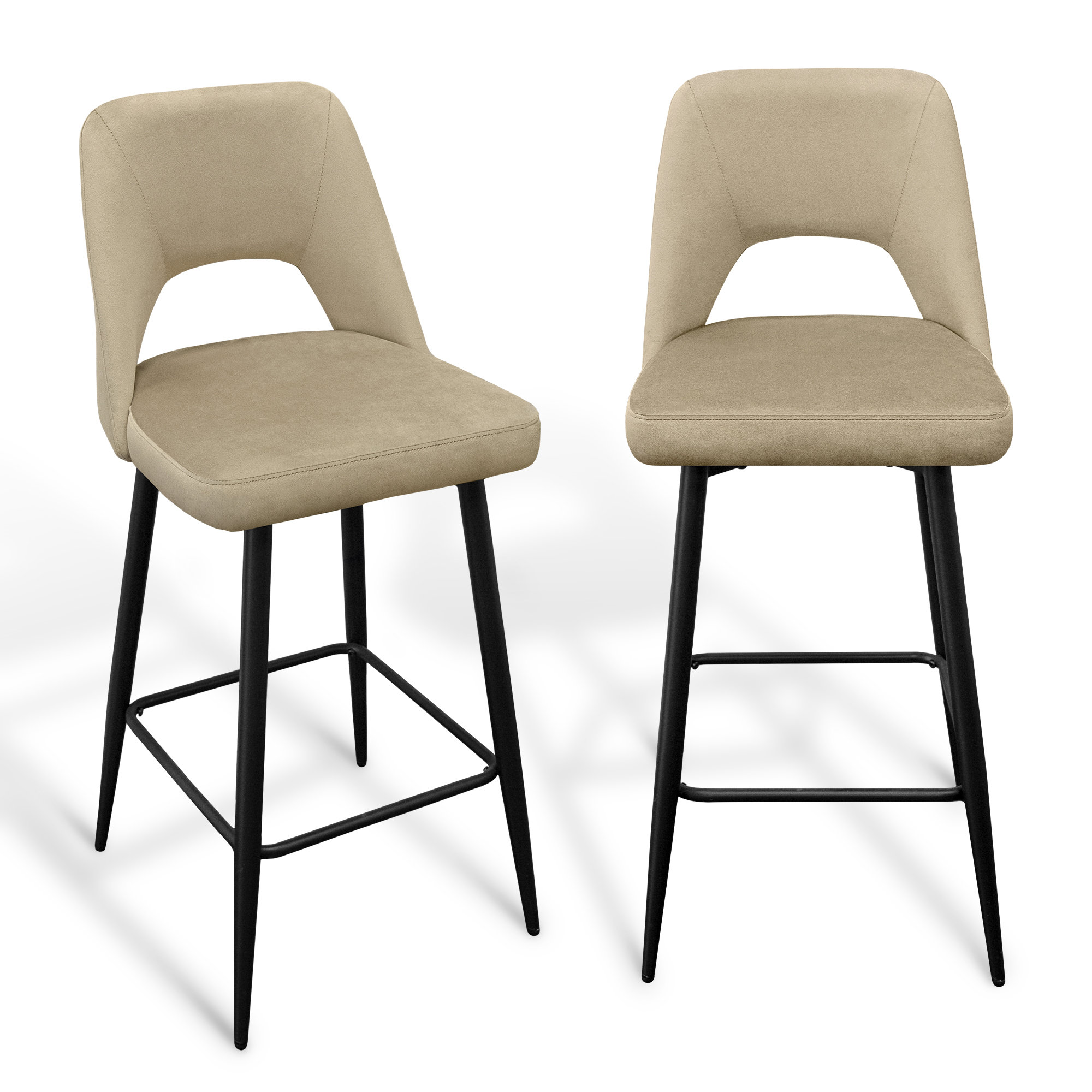 George Oliver Epp Upholstered 28''counter Stool With Metal Frame (set ...