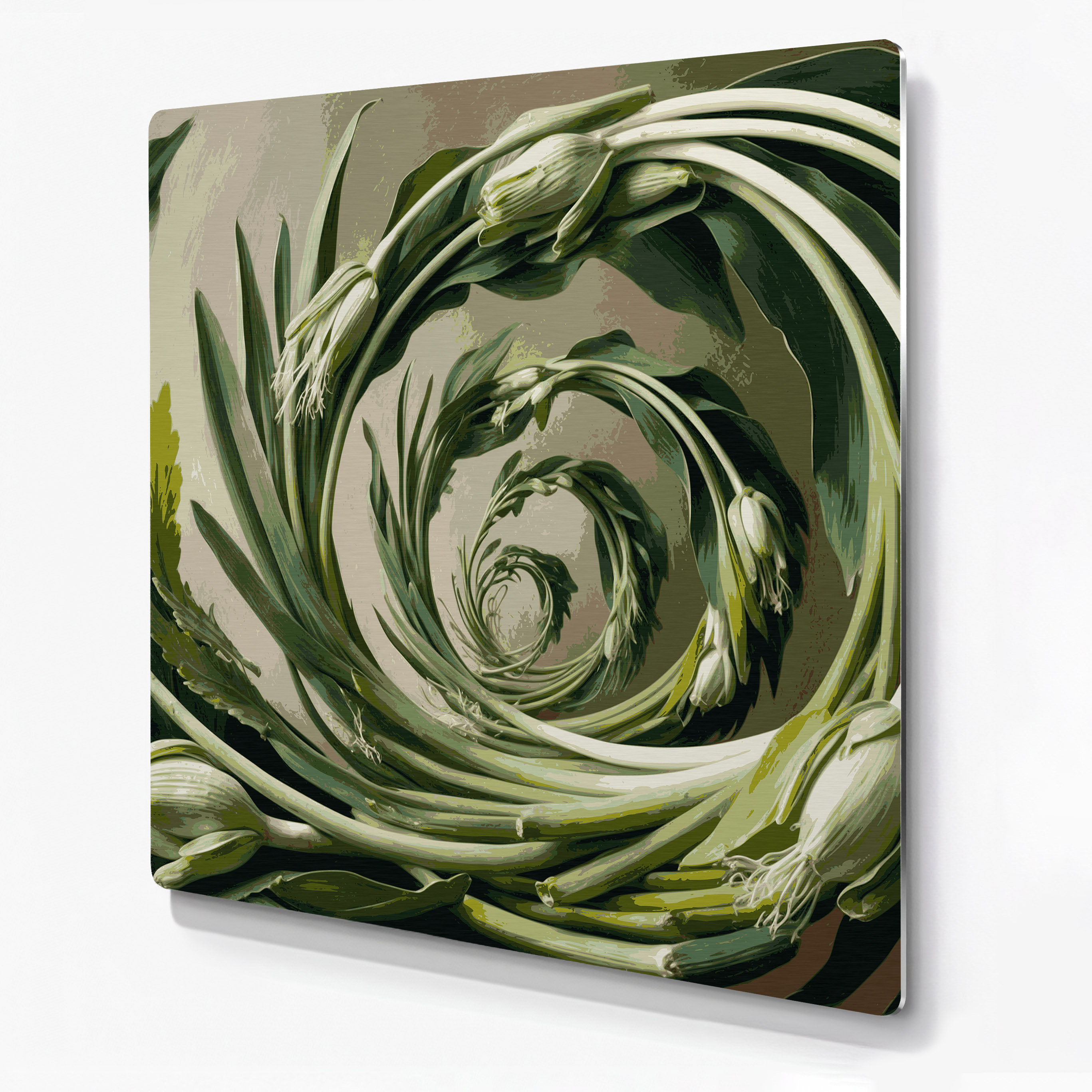 Latitude Run® Vegetables Ramps Wild Leeks Brown Metal Wall Art ...