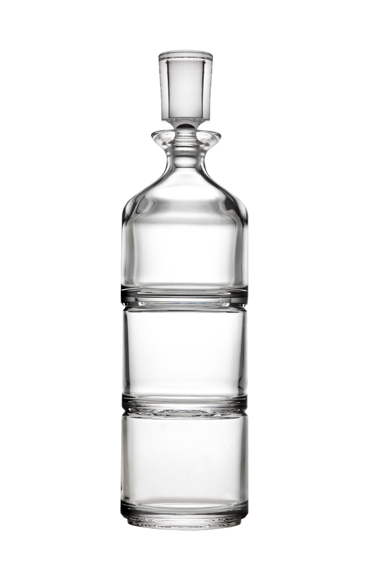 Godinger Silver Art Co Godinger Duet Tri Stacking 3 Piece Wine Decanter ...