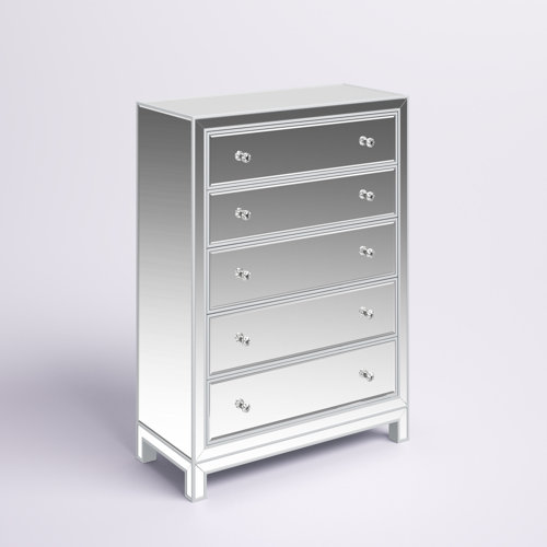 Willa Arlo Interiors Fairgrove 5 - Drawer Mirrored Accent Chest ...
