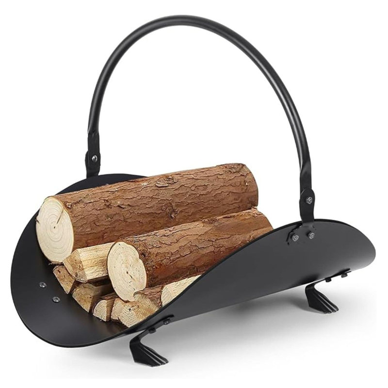 Latitude Run® Indoor Fireplace Log Holder & Wood Carrier | Wayfair