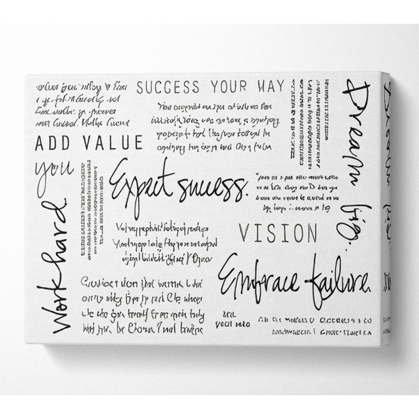 Happy Larry Work Hard Dream Big Epect Success - Print | Wayfair.co.uk