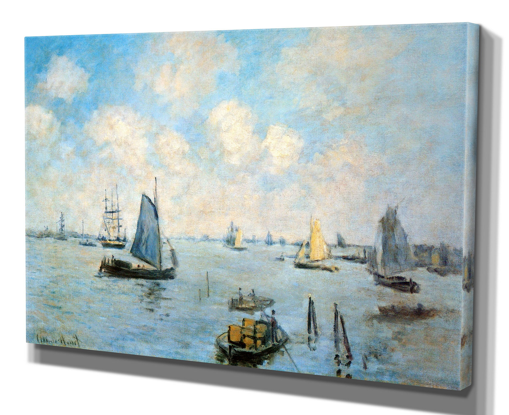 Vault W Artwork Sea At Le Havre On Canvas by Claude Monet Print ...