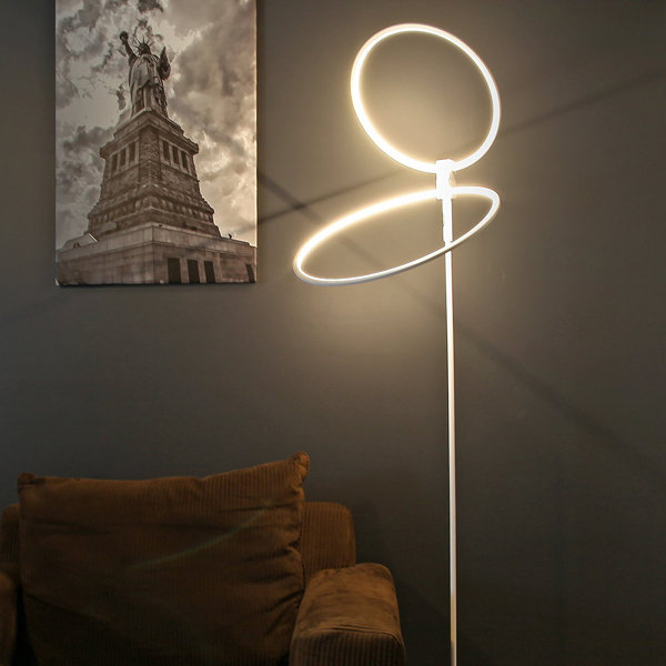 Brightech Eclipse 79 in. Industrial 2-Light 3-Way Dimming LED Floor ...