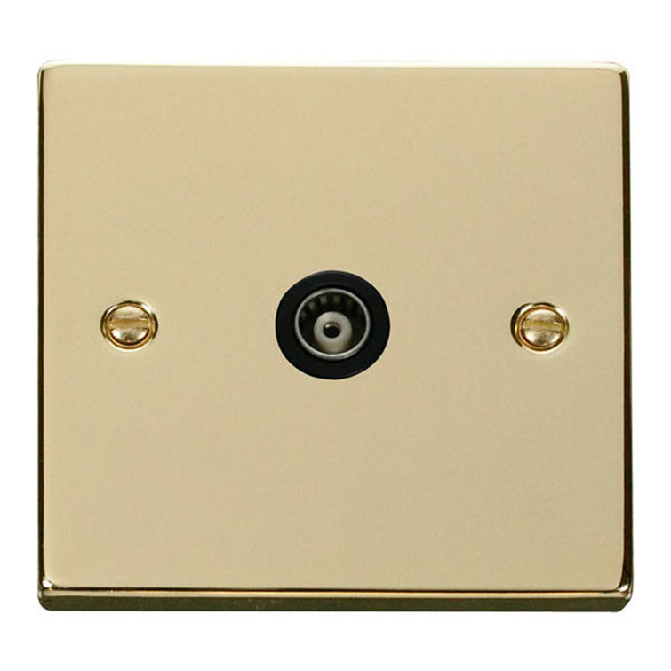 Marlow Home Co. Polished Brass Single Isolated Coaxial Socket | Wayfair ...
