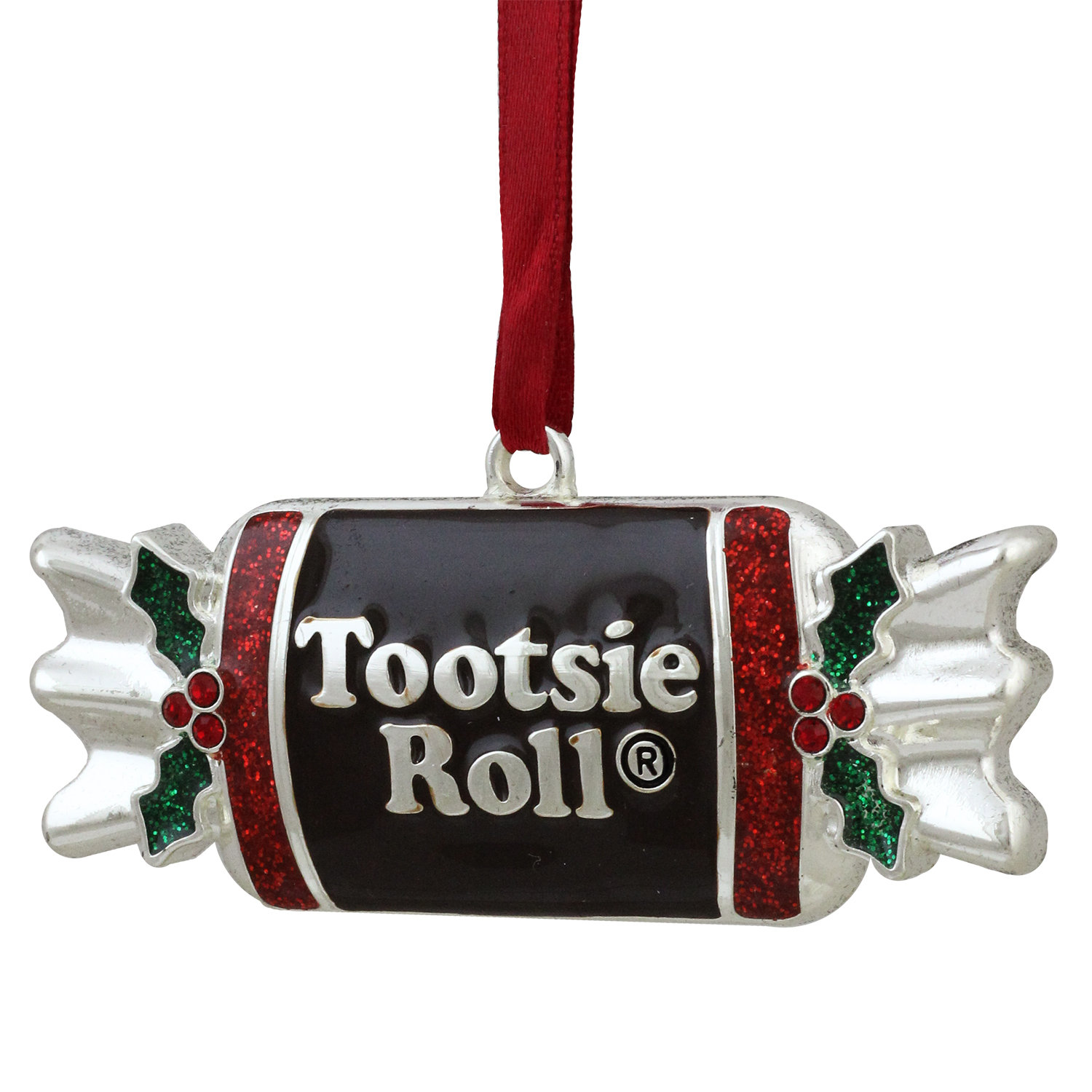 Northlight Seasonal 3.25" Silver Plated Tootsie Roll Candy Shaped Logo ...
