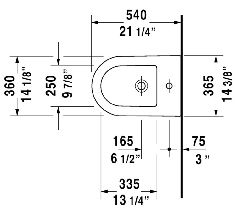 Duravit Darling New Wall Mount Bidet | Wayfair