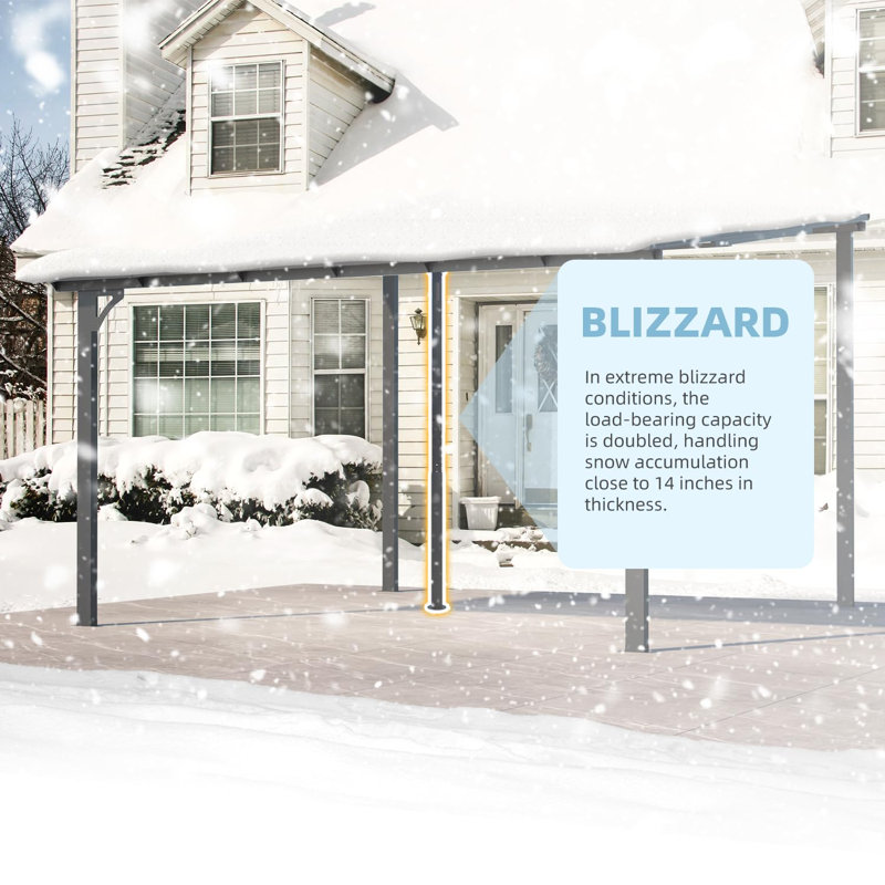 AECOJOY Universal Support Post Enhanced Stability For Lean-To Gazebos ...