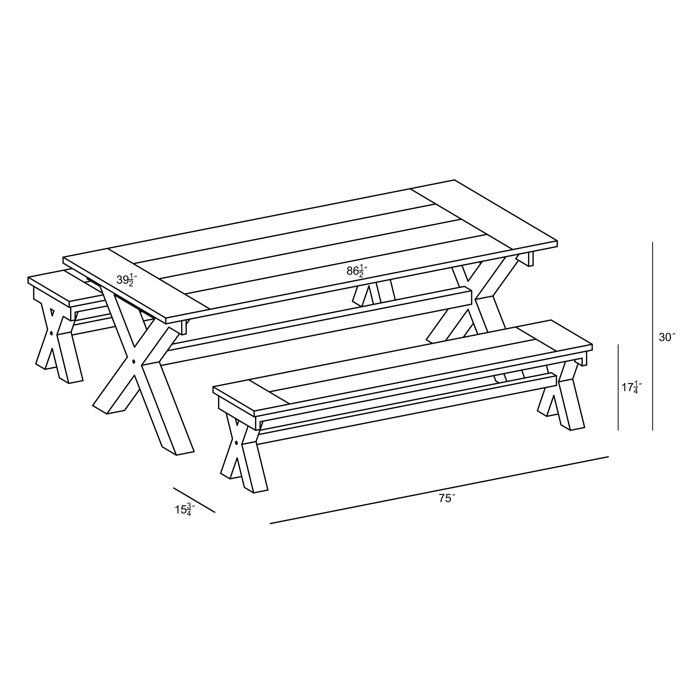 Harmonia Living Dalfon Outdoor 3 - Piece | Perigold