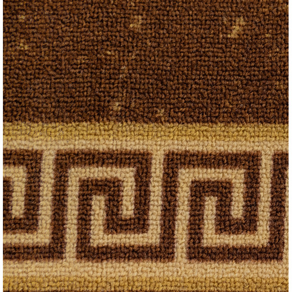 World Menagerie Greek Key Bordered Slip Resistant 2x5 Runner Rugs | Wayfair