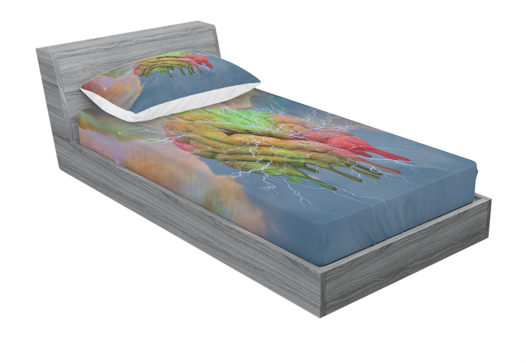 Ambesonne Brain Storm Fantasy Visual Modern Mental Ethereal Energy ...