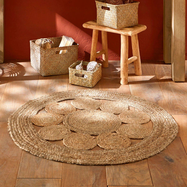 House of Hampton Lace 80 Cm Round Jute Rug | Wayfair.co.uk