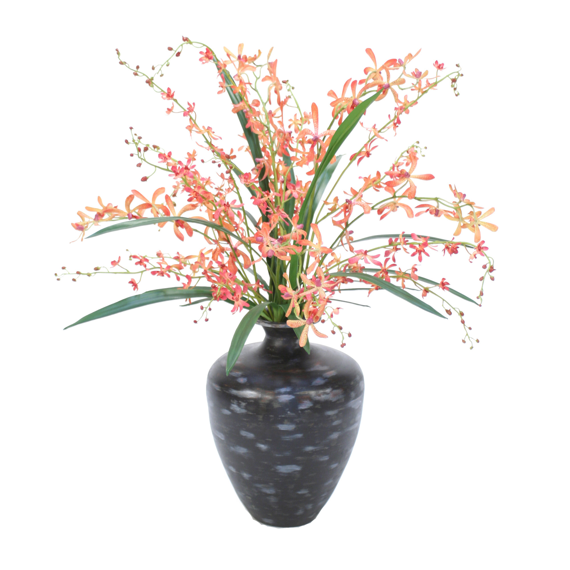 Distinctive Designs Vanda Orchid Floral Arrangement in Vase | Wayfair