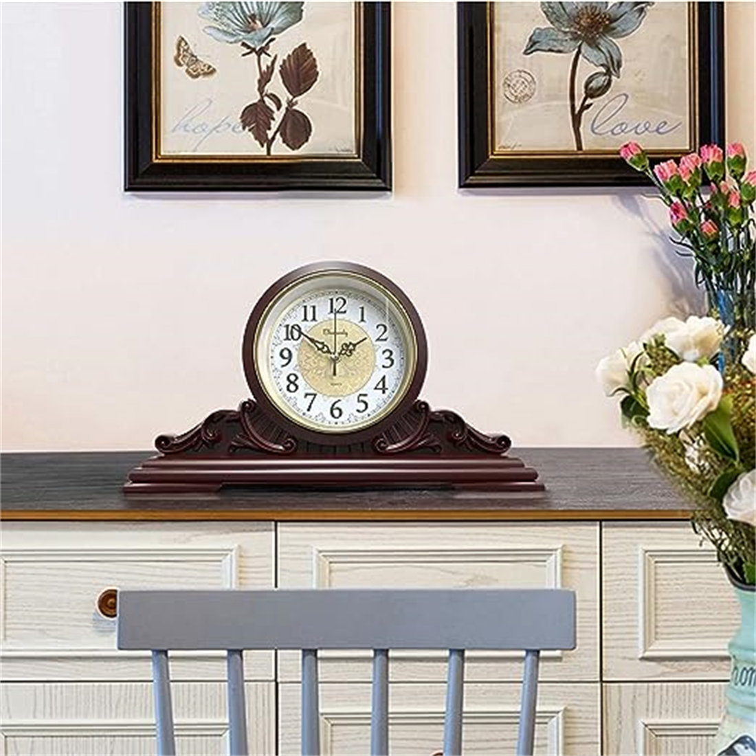 Alcott Hill® Analogue Metal Quartz Movement / Crystal Tabletop Clock in ...