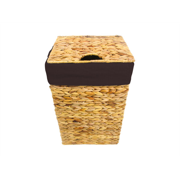 Bay Isle Home Liola Wicker Laundry Hamper Basket with Lid and Liner ...