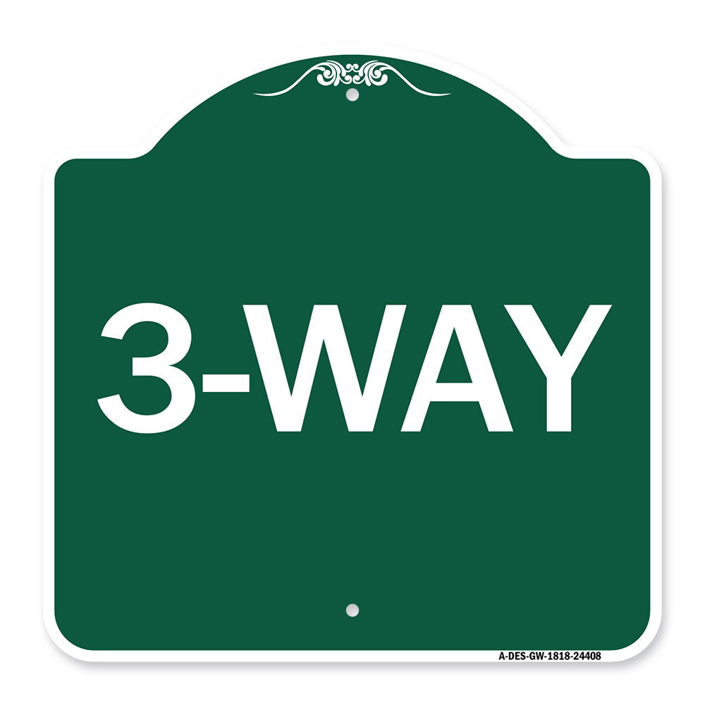 Signmission Designer Series Sign - 3-Way | Green & White 18" X 24 ...