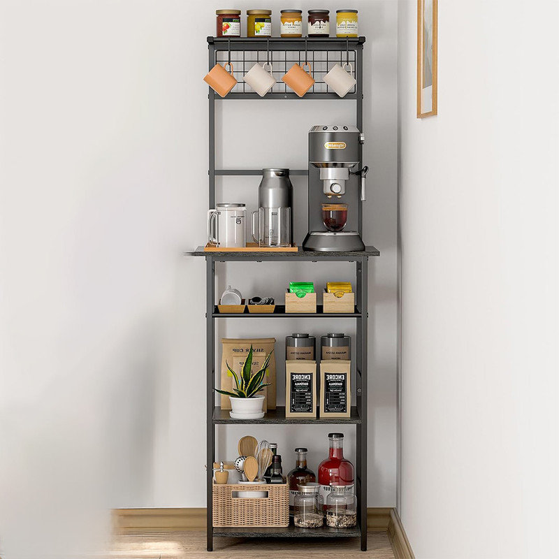 17 Stories 5 Tier Coffee Bar Station,Corner Coffee Bar Cabinet, Bakers ...
