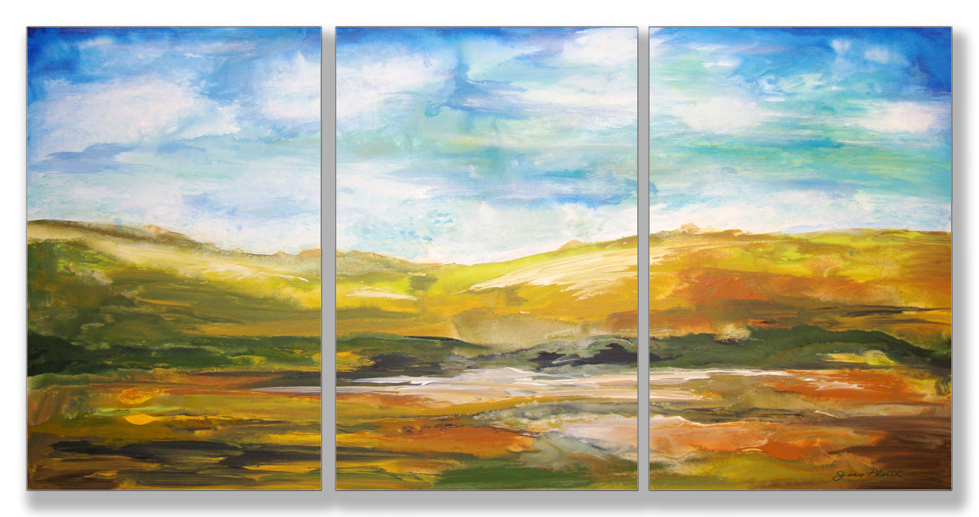 Red Barrel Studio Arata 'Painted Horizons Triptych' 3 Piece Painting ...
