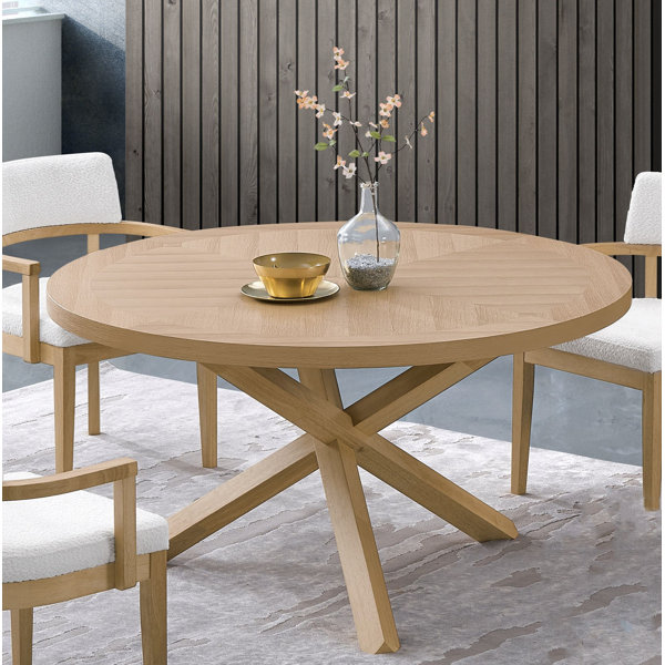 Latitude Run® Round Solid Wood Base Dining Table | Wayfair