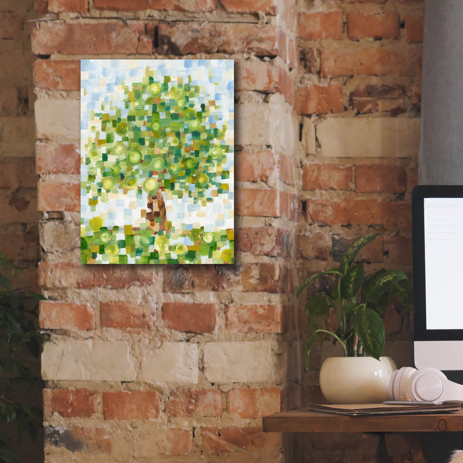 Winston Porter 'Quilted Tree 2' by Ethan Harper Canvas Wall Art | Wayfair