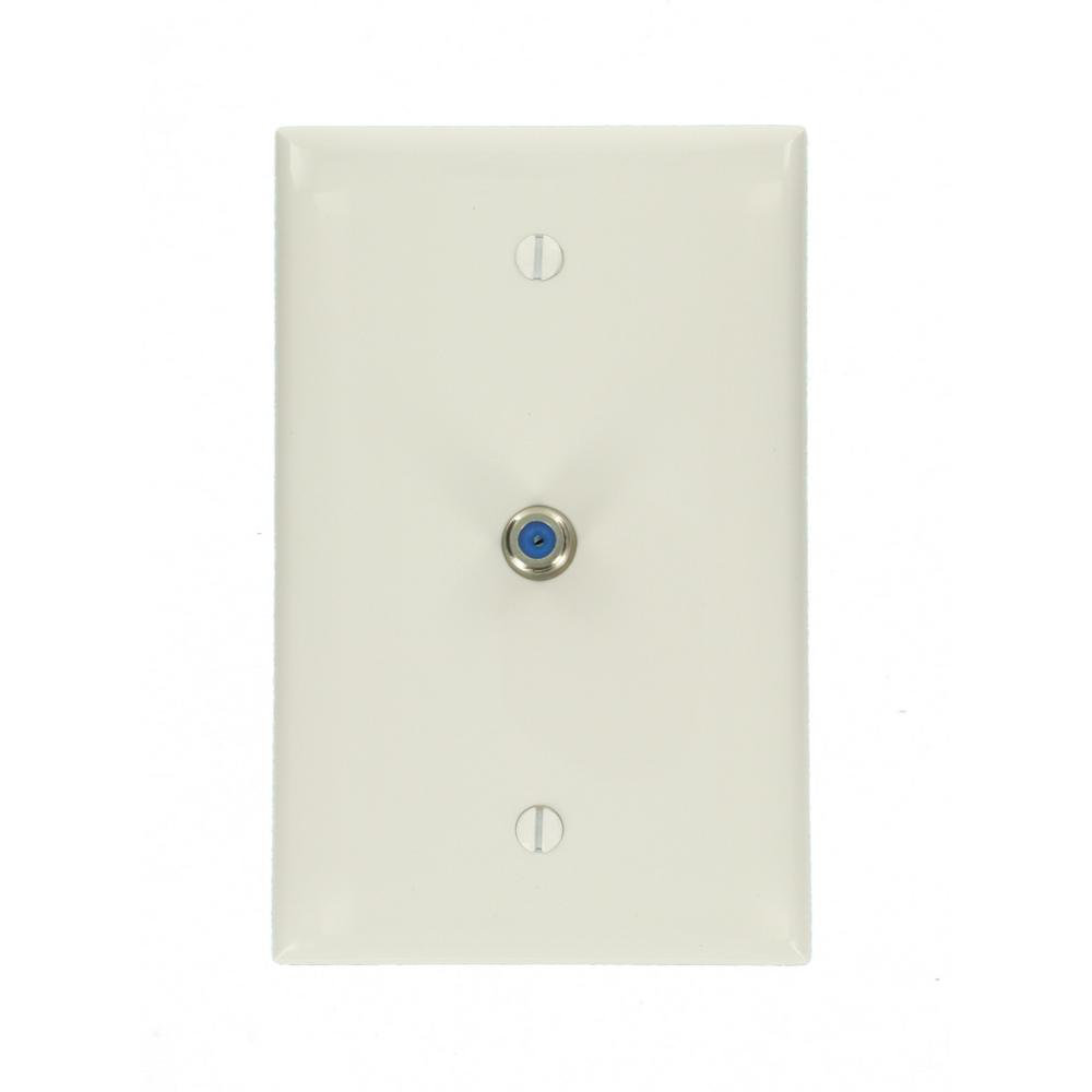 Leviton Video Wall Jack, F Connector Wallplate, Midsize - Wayfair Canada