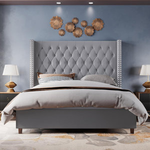 Willa Arlo Interiors Duluth Upholstered Wingback Bed & Reviews | Wayfair