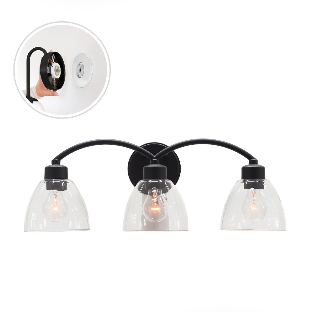 SKYX Platforms Ponce Plug & Play 3-Light Vanity Light in Transitional ...