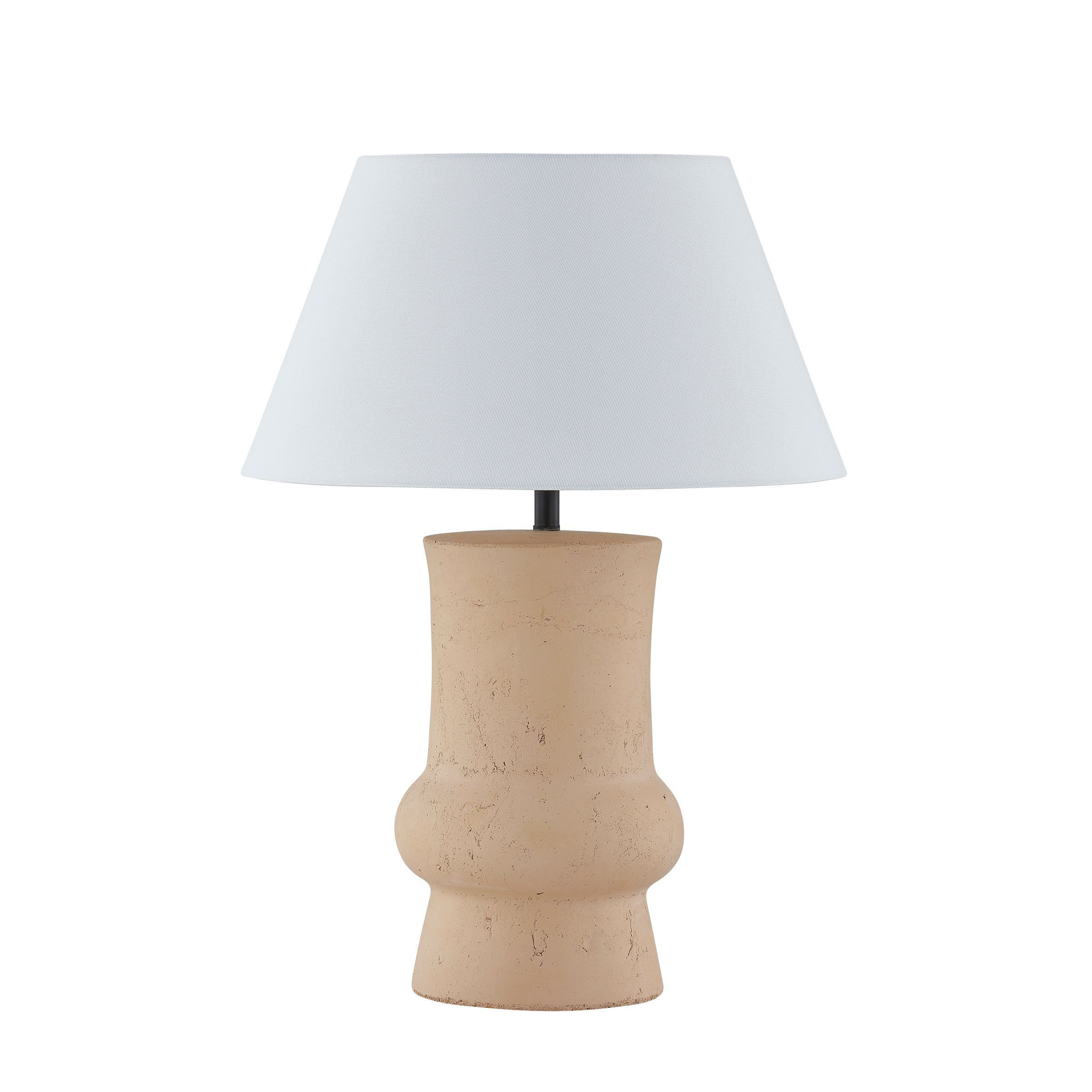 Lark Manor™ Timber 24.5" Table Lamp with Linen Shade, Light Brown | Wayfair