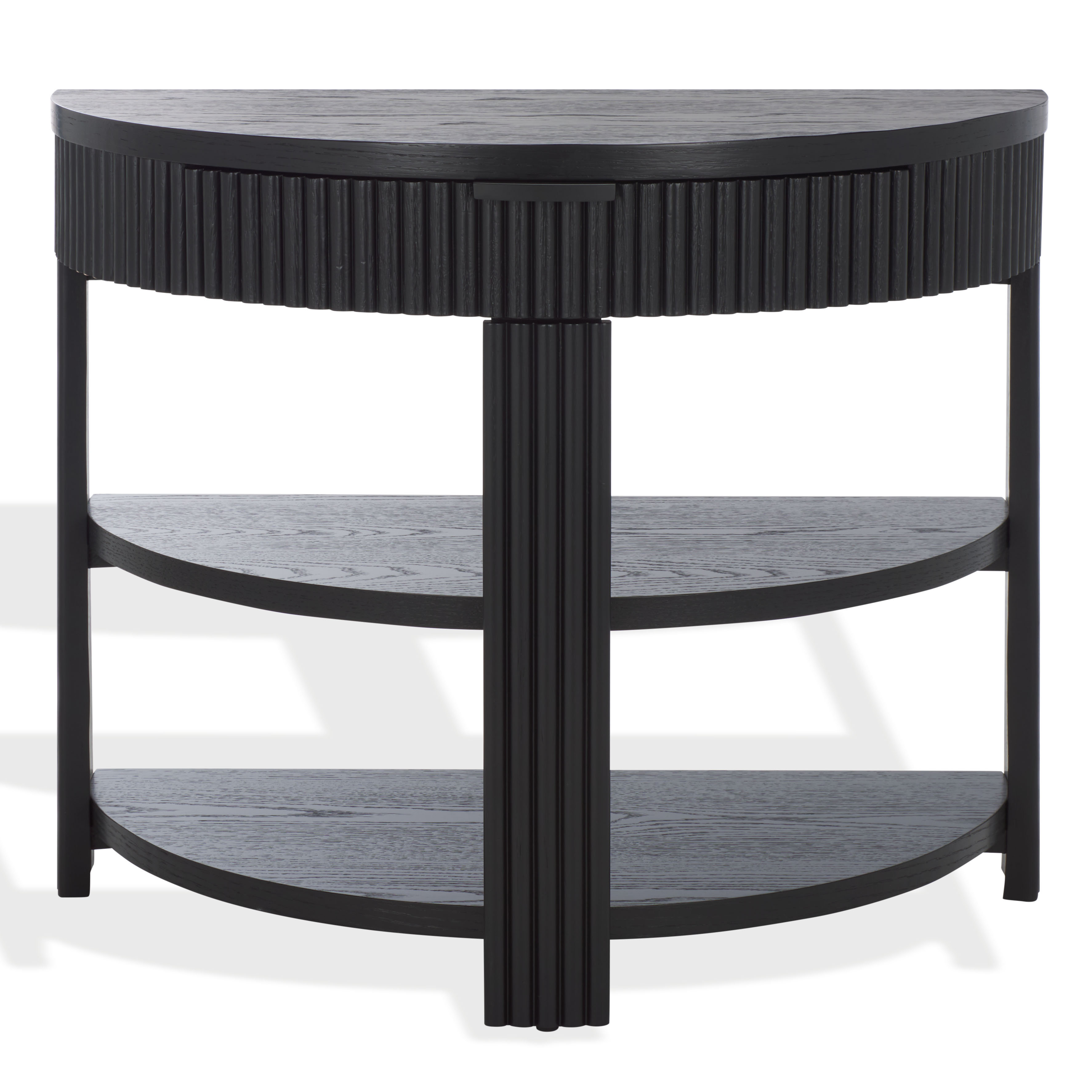 Joss & Main Christy Reeded Half Moon Console Table | Wayfair
