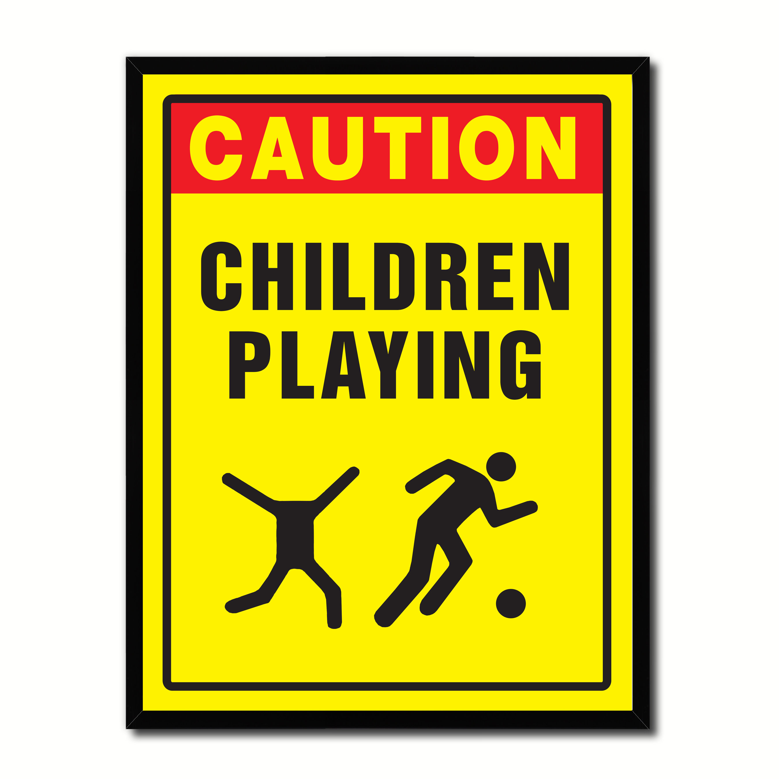 Trinx " Caution Children Playing Caution Sign " - Wayfair Canada