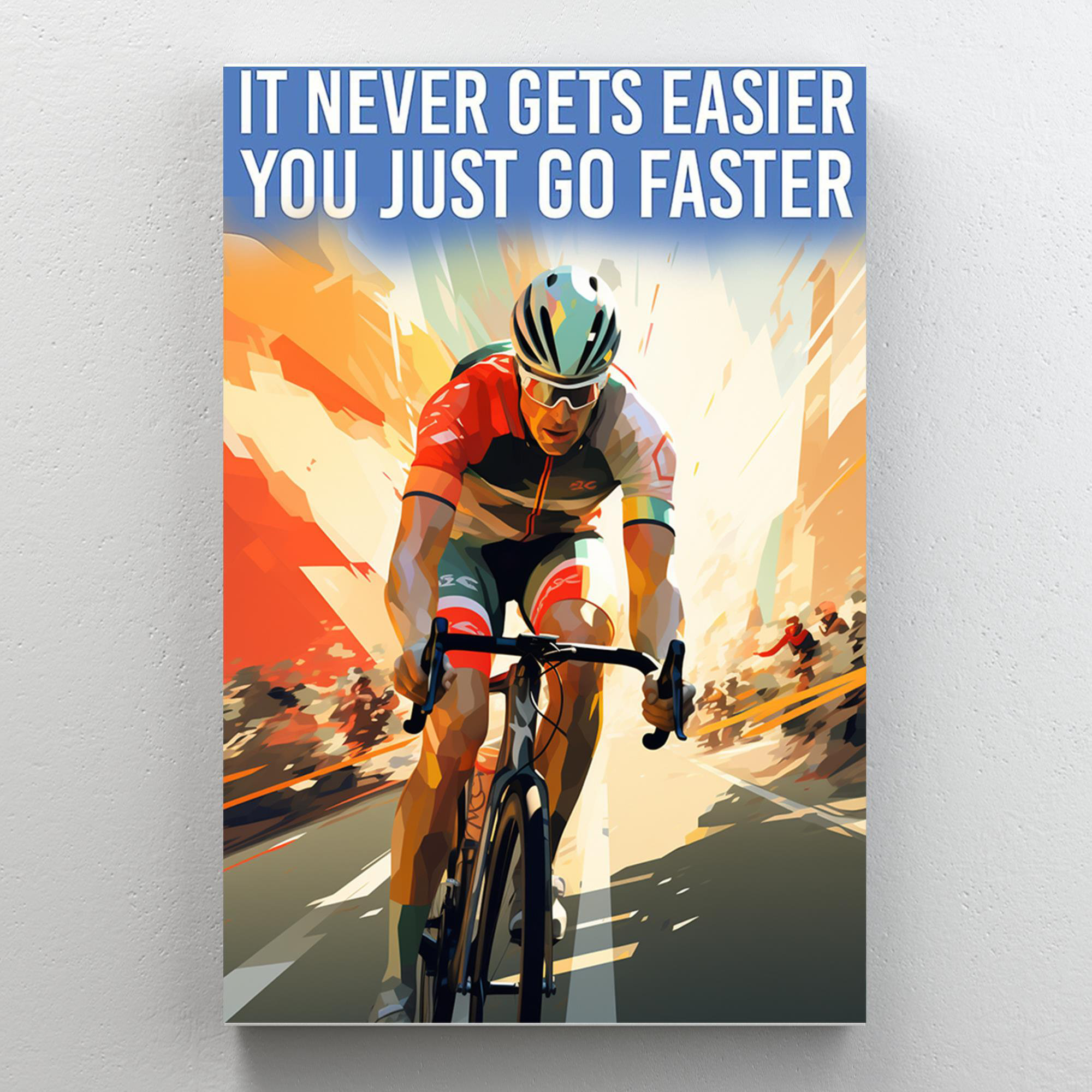 Trinx Cycling You Just Go Faster - 1 Piece Rectangle Graphic Art Print ...