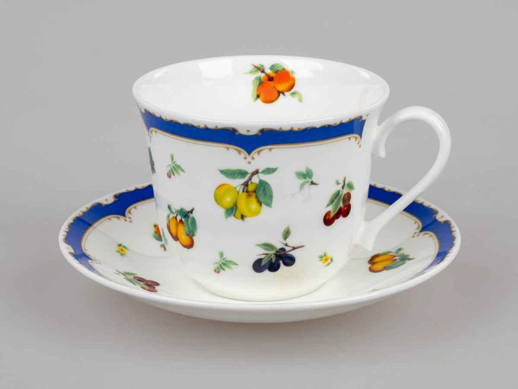 Canora Grey Laureen Heritage Fruit 2 Piece Bone China Teacup & Saucer ...