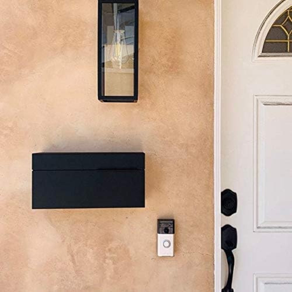 Invenitiah Vsons Modern Design Mailbox, Black Powder Coated, Wall-Mount ...