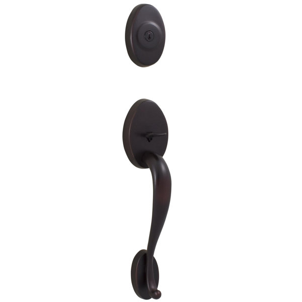 Weslock Lexington Handle With Deadbolt Reversible Entry Set | Wayfair