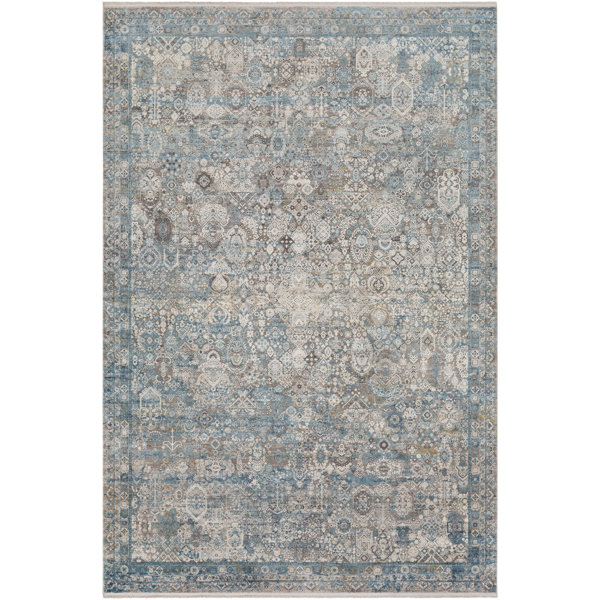 Bungalow Rose Gray/Teal Rug | Wayfair