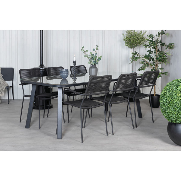 17 Stories Esstischgruppe Budowski mit 6 Stühlen | Wayfair.de