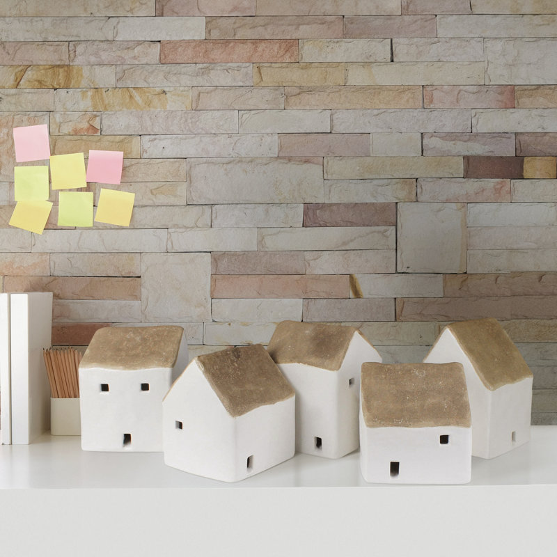 Gracie Oaks Wenslow Ceramic Cottages Set | Wayfair