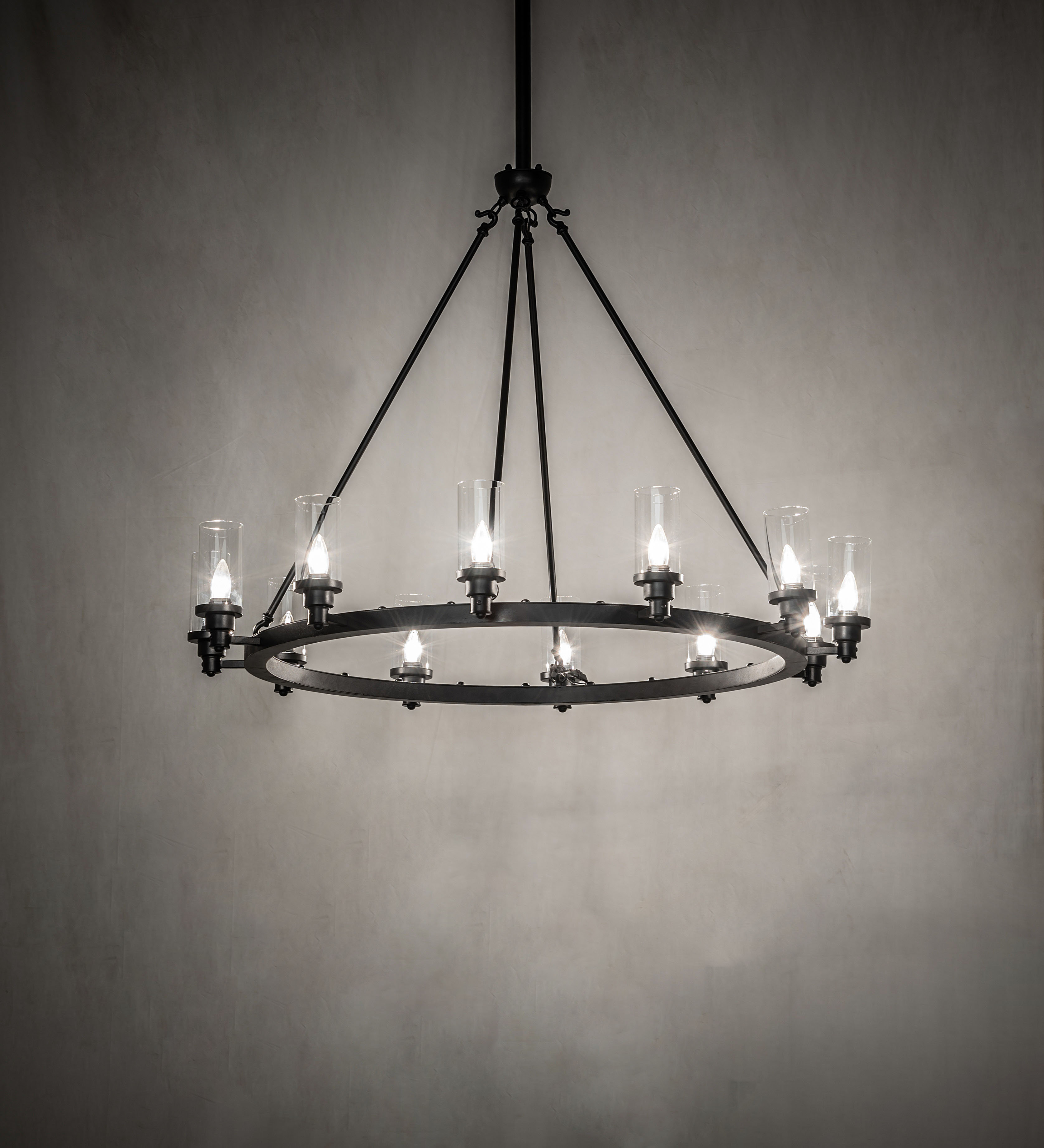 Gracie Oaks Brigit 12 - Light Wagon Wheel Chandelier | Wayfair