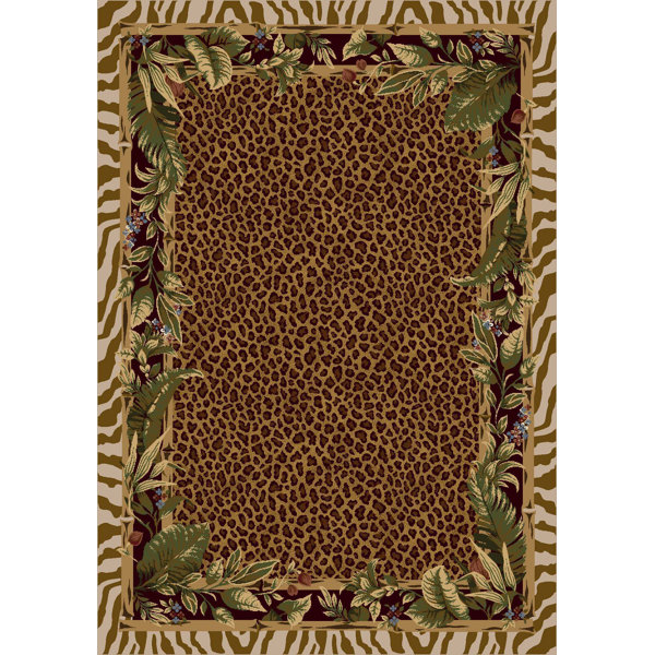 Milliken Signature Jungle Safari Peral Mist Animal Print Area Rug ...