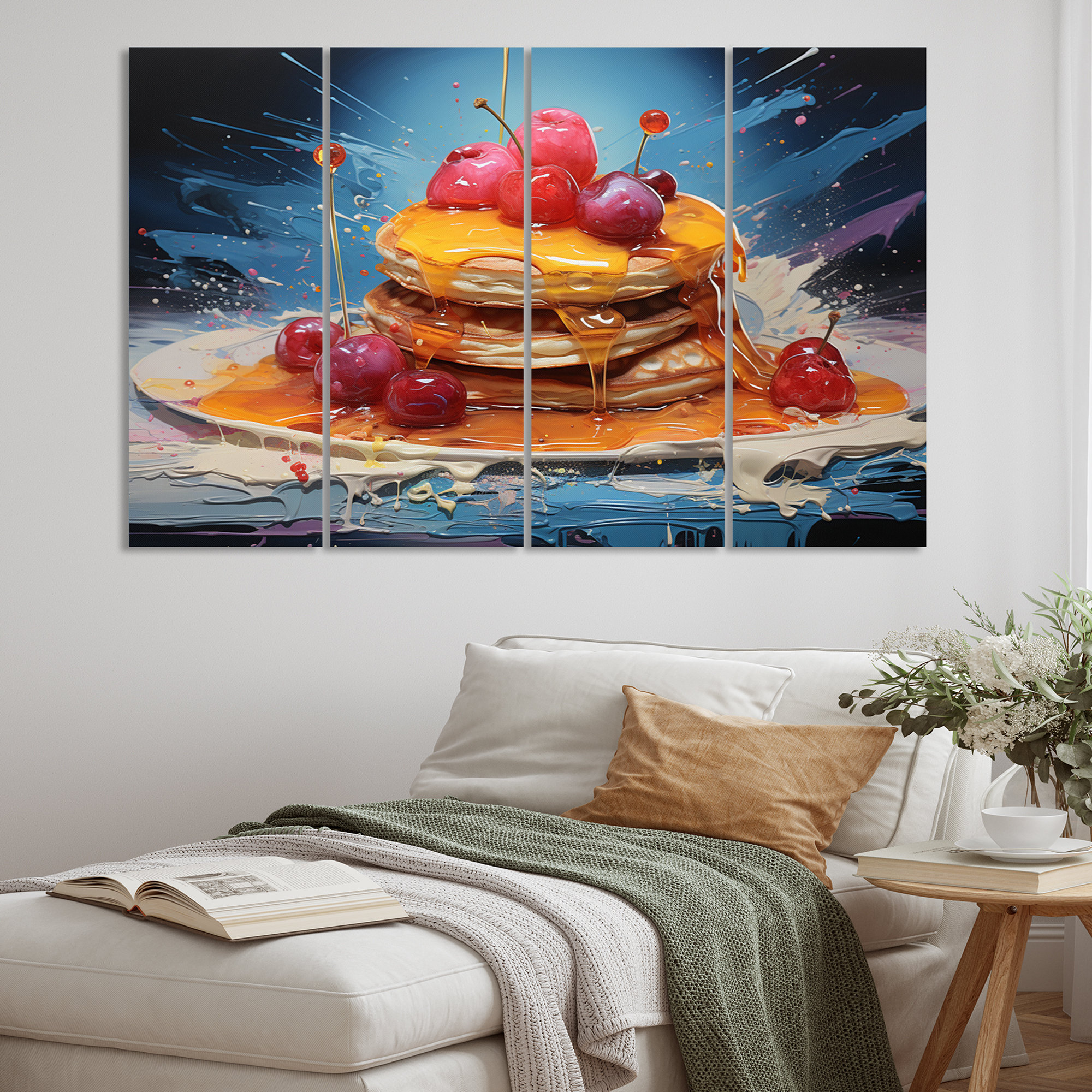 Ebern Designs Pancake Breakfast Popart I - Food & Beverage Canvas ...