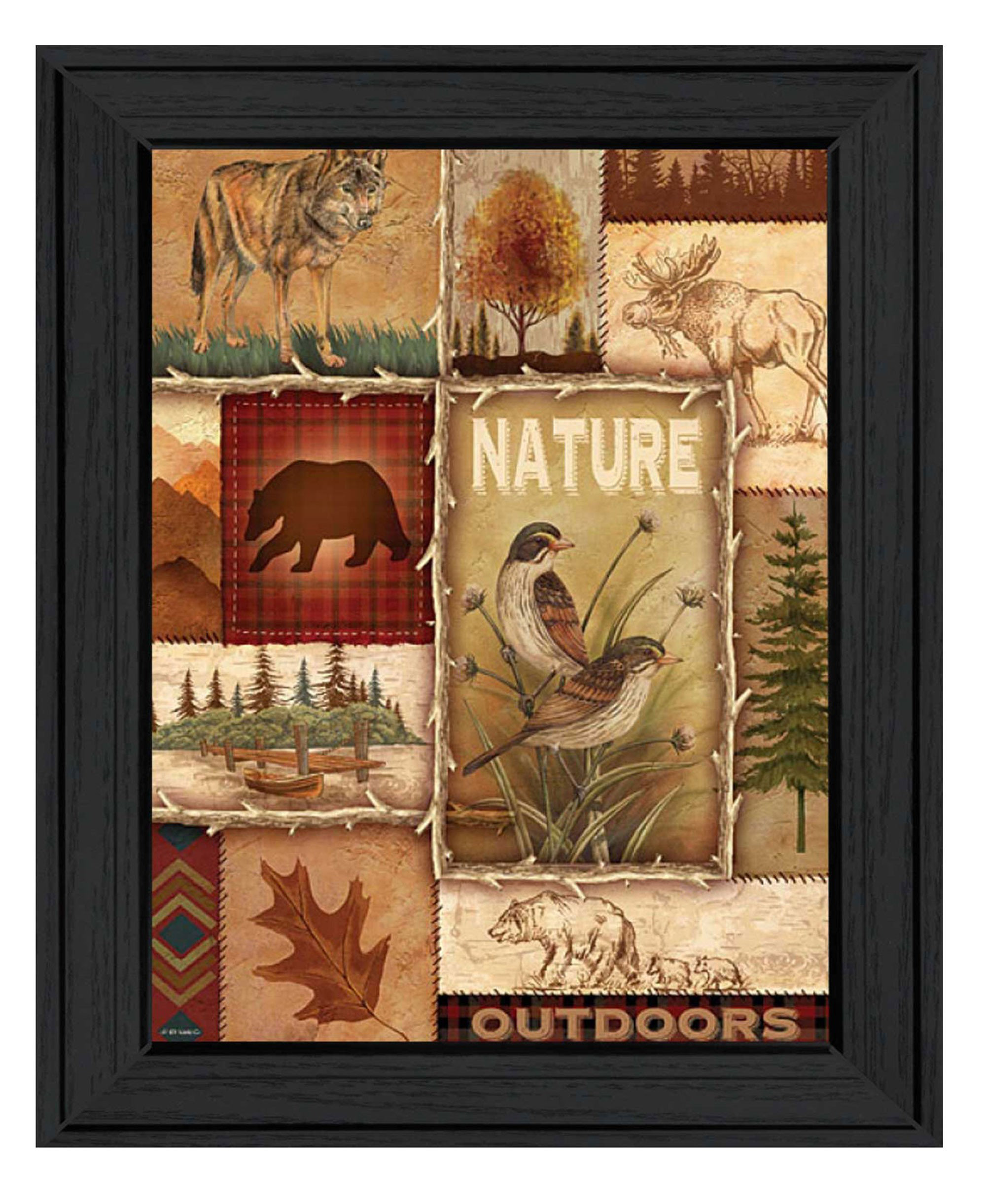 Union Rustic Lodge Collage II Framed Print Wall Art | Wayfair