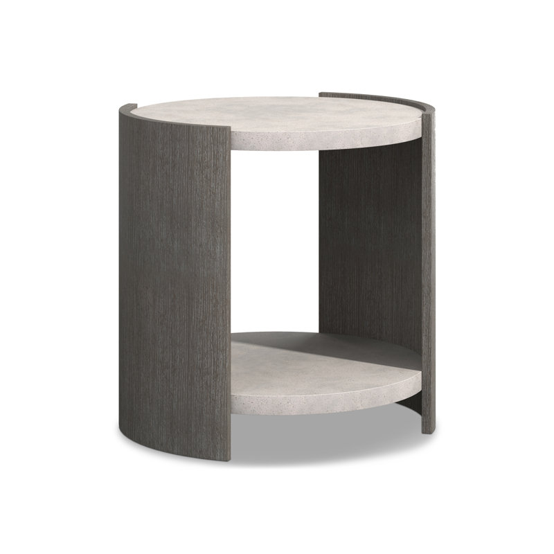 Bernhardt Prado Concrete Sled End Table with Storage | Wayfair