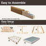 Alwyn Home Wooden Box Spring / foundation for Mattress Support, Easy to ...
