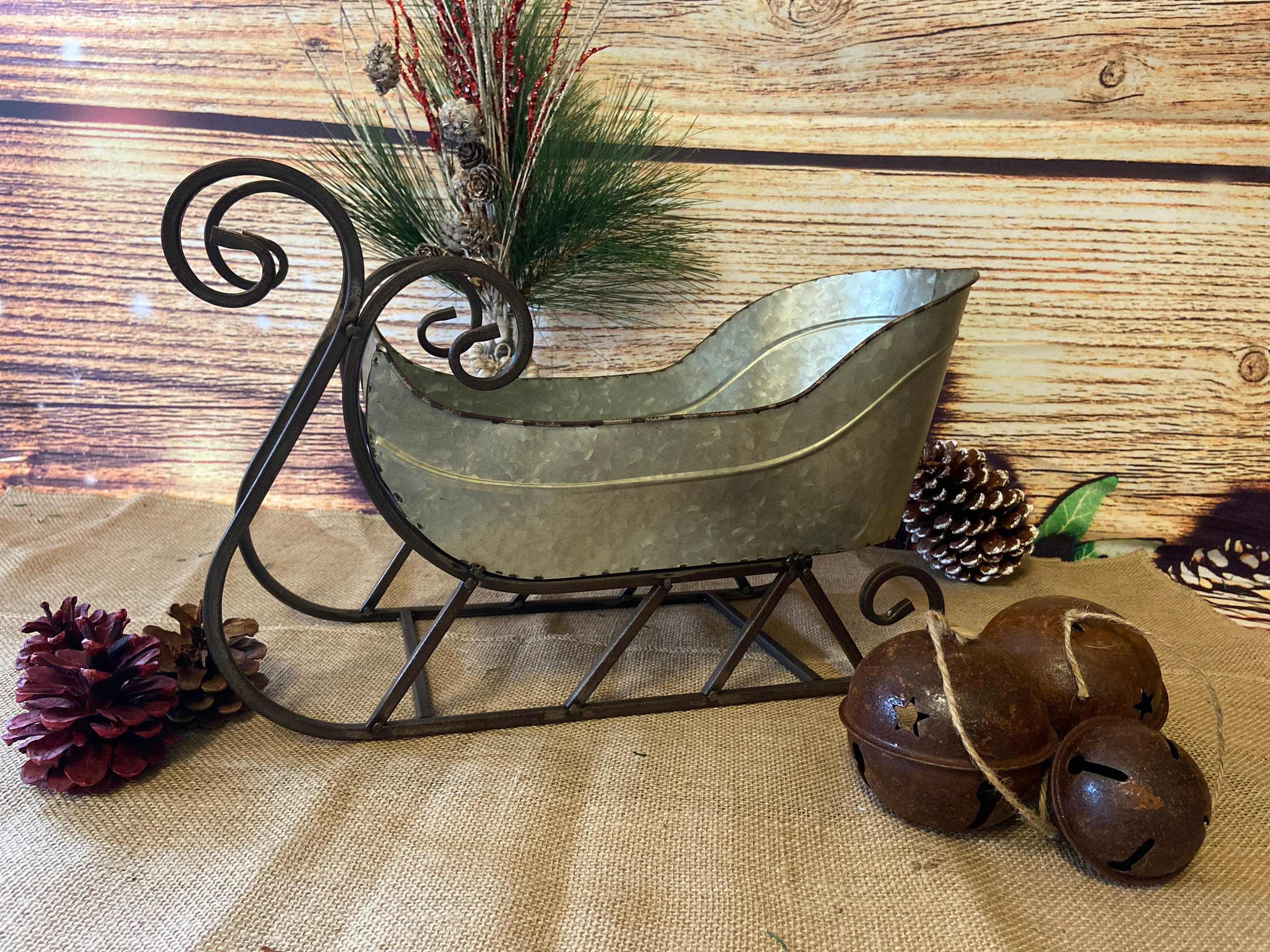 Ophelia & Co. Small Galvanized Sleigh | Wayfair