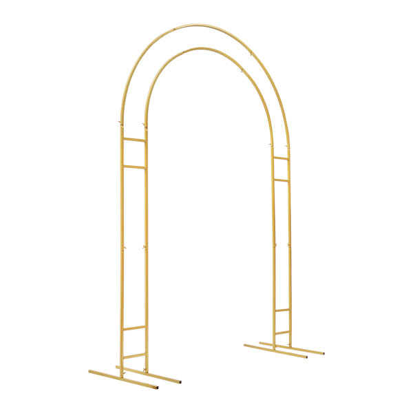 YaoTown 59'' W x 19.7'' D Steel Round Wedding Backdrop Arch, for Garden ...