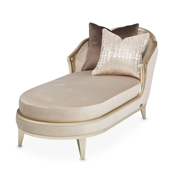 Michael Amini Villa chérie Chaise - Pearl/caramel | Wayfair