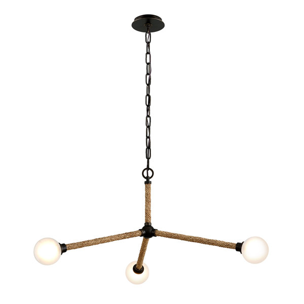 Troy Nomad 3 - Light Dimmable Sputnik Modern Linear Chandelier ...