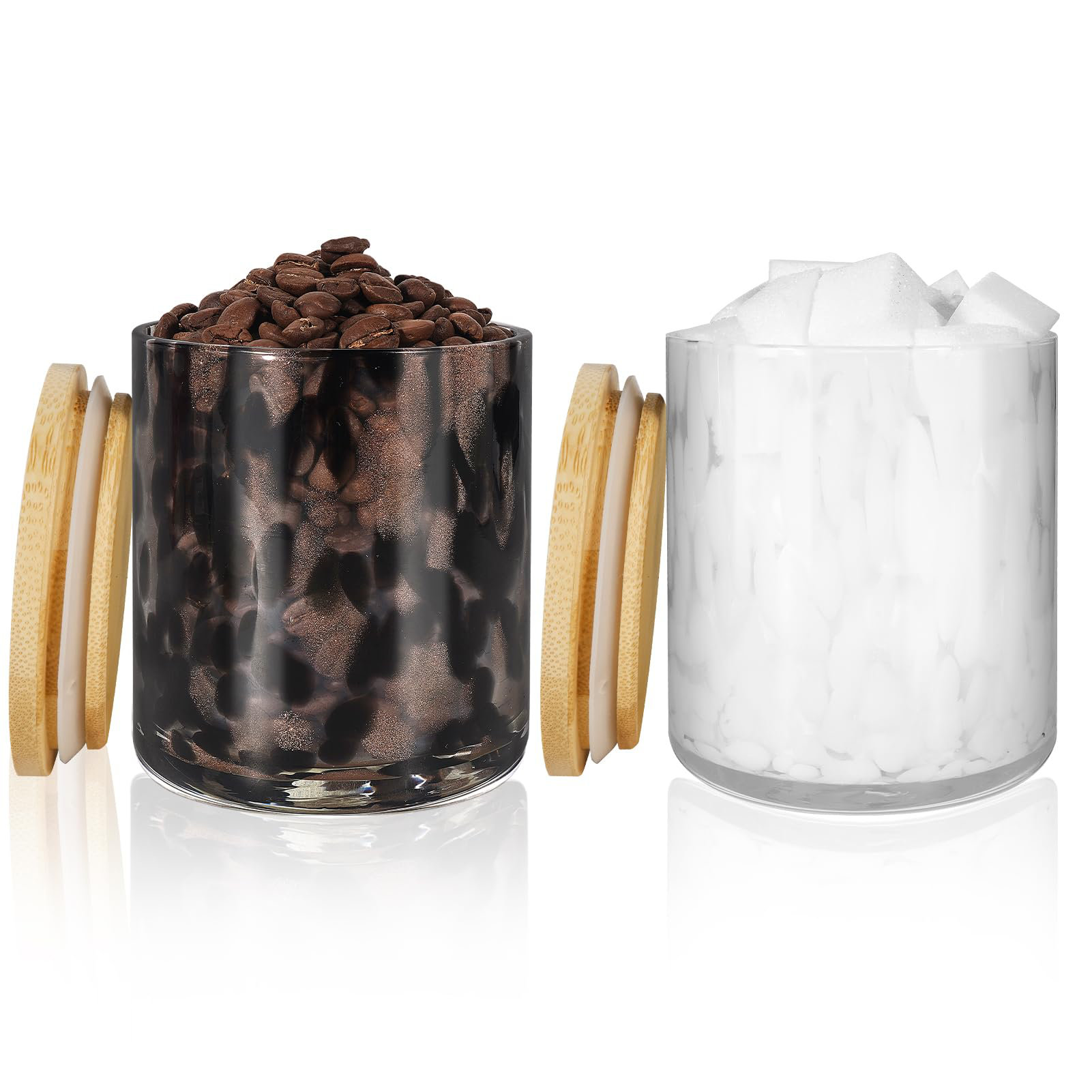 Ebern Designs Hand Blown Glass Food Storage Containers With Lids Jar ...